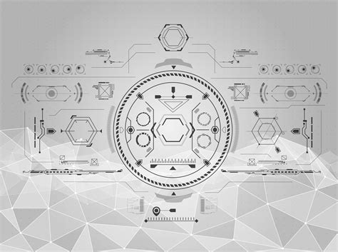 set of hud user interface elements graphic objects ~ creative market