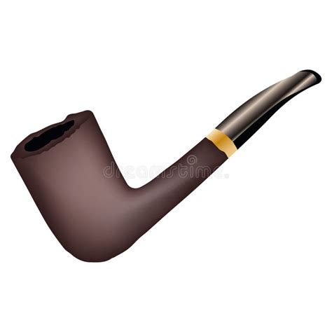 Scalable Brown Pipe On White Isolated Background Converted Eps Stock