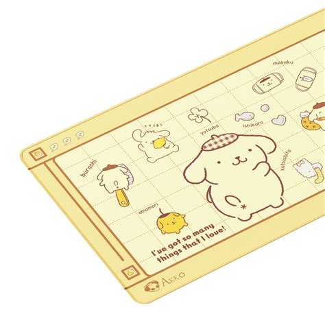 Akko Pompompurin Mouse Pad 900x400mm Pink Yellow