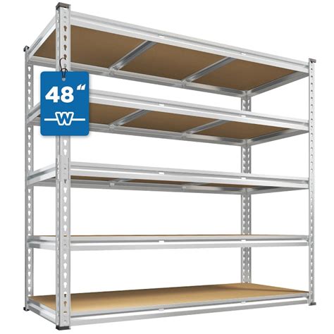 Reibii 48”w X 72h Galvanized Shelving Units 3020lbs Heavy Duty Garage Storage Shelves