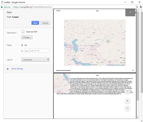 printing leaflet from chrome unexplained patch of map shows on