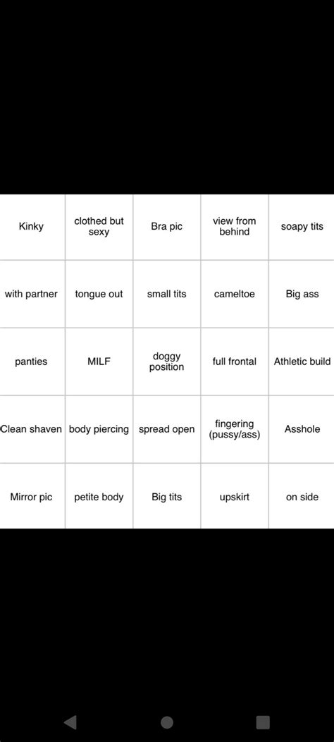 M F Any Women Wanna Help Me Fill This Card With Pics One Person Can Fill Out Multiple R