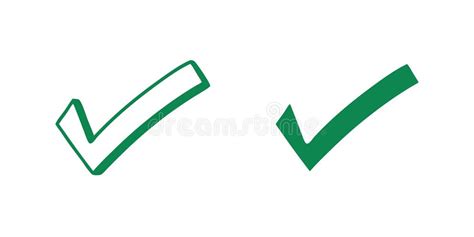 hand drawn check mark icon button set check box icon with right and