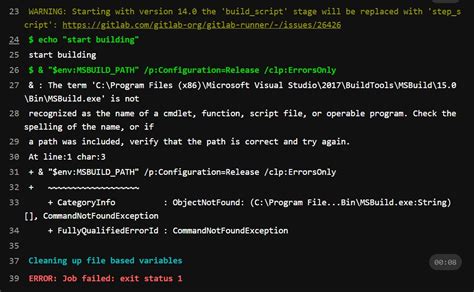 Cannot Use Msbuild From Docker Image In Gitlab Stack Overflow