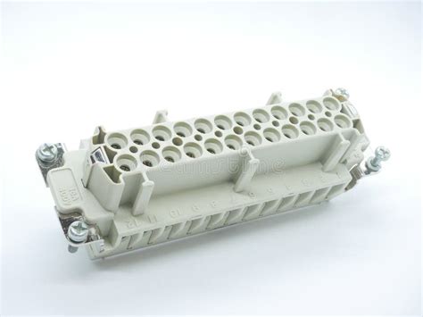 24 Pin Female Connector For Electrical Connections Stock Image Image