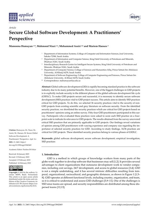 Pdf Secure Global Software Development A Practitioners Perspective