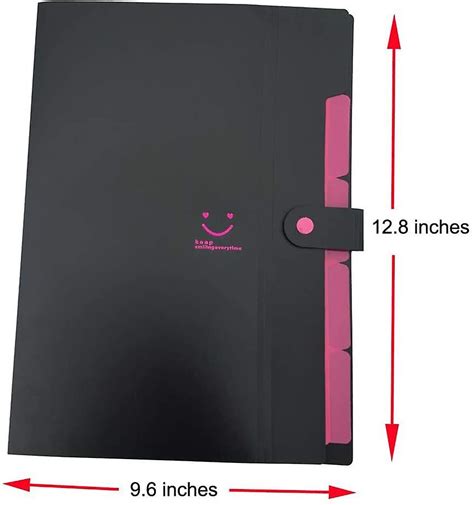 Expandable Portable File Folder A4 Document Folder A4 Folded Folder 5 Compartments Handheld