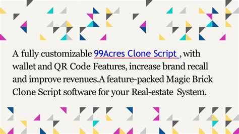 PPT Readymade 99acres Clone System DOD IT SOLUTIONS PowerPoint