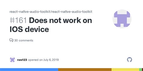 Does Not Work On Ios Device · Issue 161 · React Native Audio Toolkit