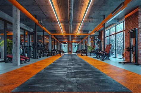 A Gym With A Sign That Says Gym Gym On The Bottom Premium Ai Generated Image