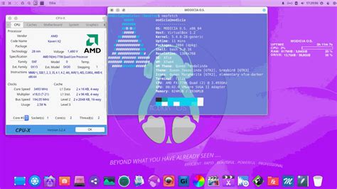 neofetch and cpu x detailed information about our hardware and operating system modicia os news