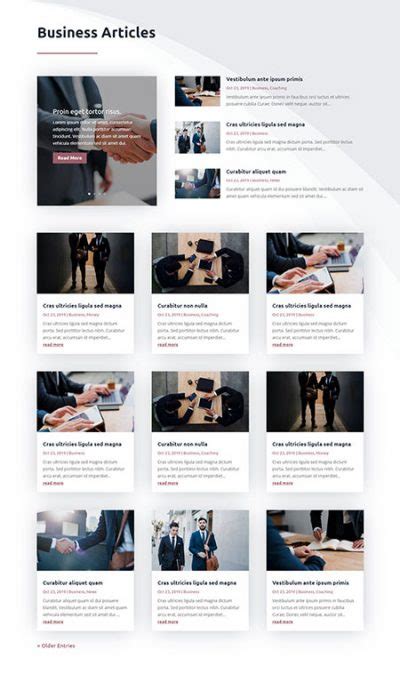 view all divi blog archive layouts divi theme layouts
