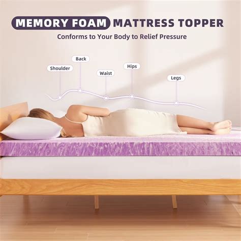 2 Inch Infused Cooling Gel Memory Foam Bed Topper Queen Size For