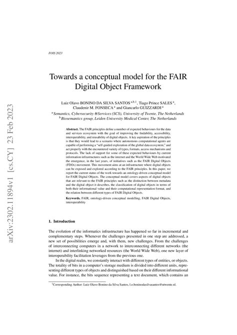 towards a conceptual model for the fair digital object framework deepai