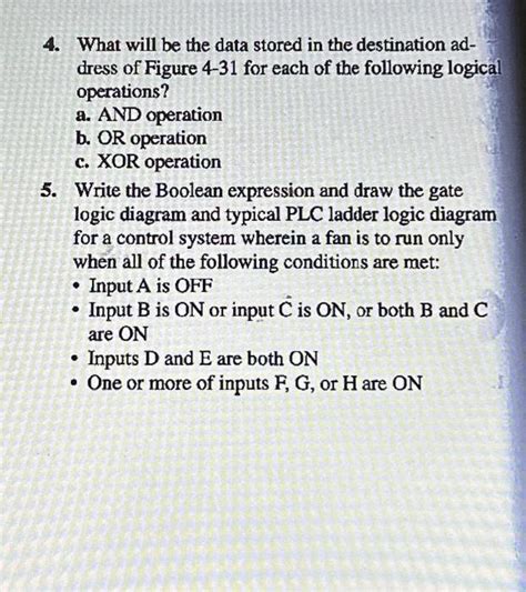 Solved 3 The Logic Circuit Of Figure 4 30 Is Used To