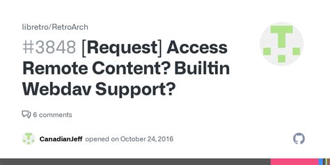 Request Access Remote Content Builtin Webdav Support · Issue 3848