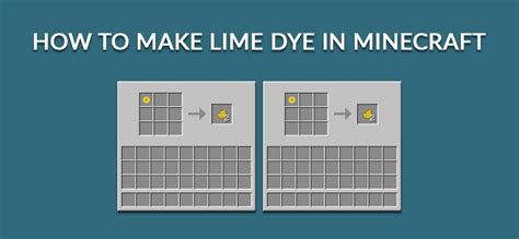 How To Make Lime Dye In Minecraft How To Make Cyan Dye Minecraft