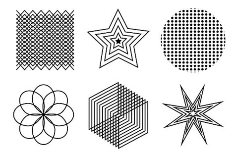 추상적인 기하학적 형태와 교차하는 형태 다른 윤곽 객체의 벡터 그림입니다 선 요소 그리기 레트로 퓨처리즘에 대한 스톡 벡터 아트 및 기타 이미지 Istock