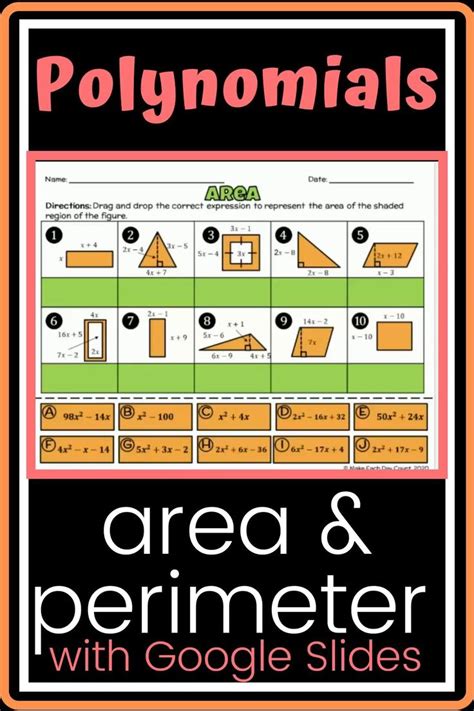 Area And Perimeter With Polynomials Worksheet