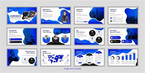 Набор шаблонов слайдов презентации корпоративного бизнеса или шаблон Powerpoint бизнес