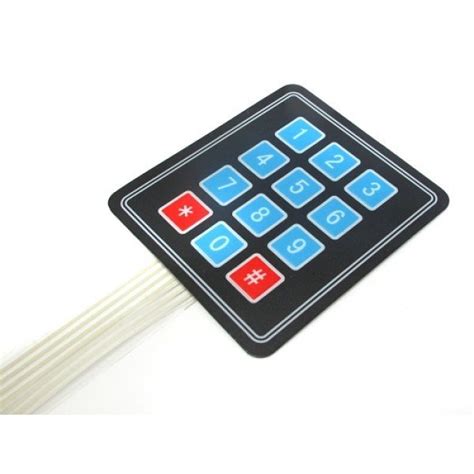 Keypad 4x3 12 Buton Membran Tuş Takım