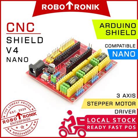 NANO CNC Shield V D PRINTER CNC For Arduino NANO Stepper Motor Controller Shopee Malaysia