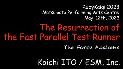 The Resurrection Of The Fast Parallel Test Runner Speaker Deck