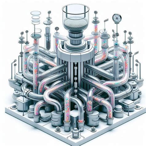 Flow Injection Analysis On White Background Premium Ai Generated Image