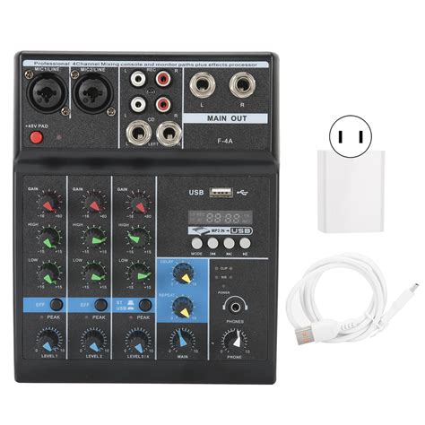 Channel Audio Mixer USB Stereo Mixing Console With Sound Card For Home Computer Stage V