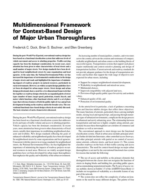 Multidimensional Framework For Context Based Design Of Major Urban