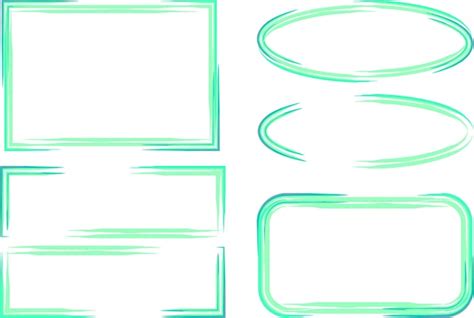 Premium Vector Mint Color Marker Frames Set