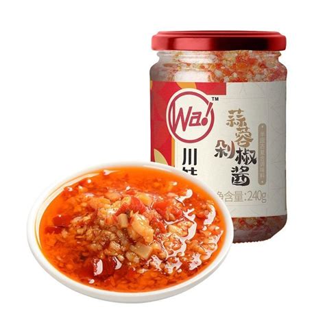 川娃子蒜蓉剁椒醬240g 蒜蓉醬 蒜泥 燒烤醬料 烤生蠔粉絲扇貝調味料 拌飯醬 拌麵醬 下飯醬 蝦皮購物