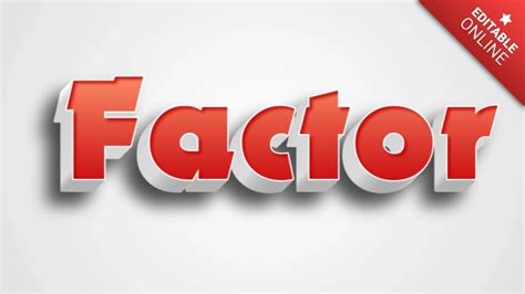 Factor Text Effect Generator