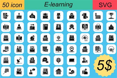 E Learning Icons Bundle Bundle · Creative Fabrica
