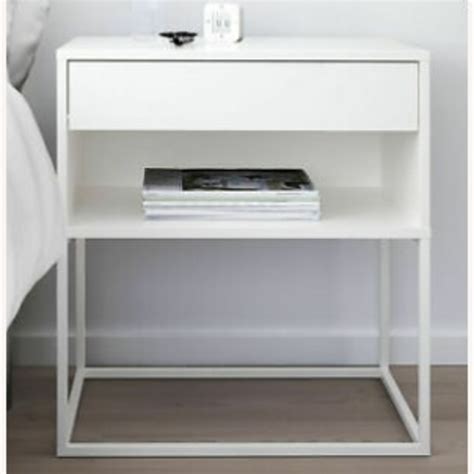 Ikea Vikhammer Nightstand White Aptdeco