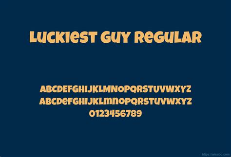 Luckiest Guy Regular Font Free Download Ttf Otf Wisabo Fonts