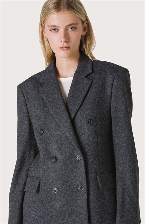Double Breasted Notch Lapel Jacket Col Grey Seventy®