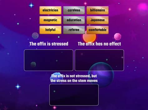 Affix Stress Group Sort