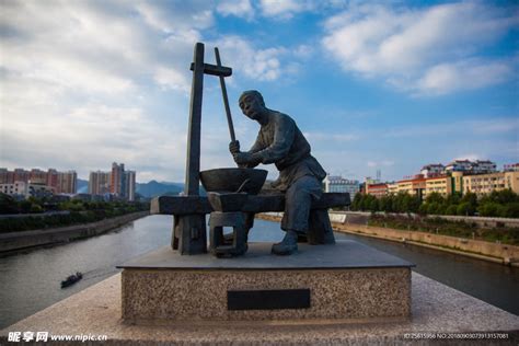 景德镇七十二道制瓷工序青铜组雕摄影图 国内旅游 旅游摄影 摄影图库 昵图网