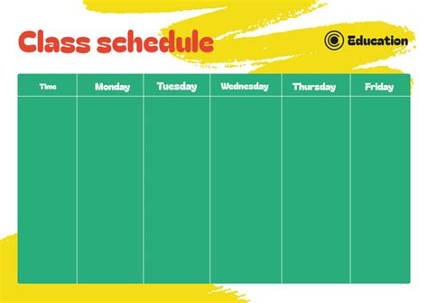 Dynamic Weekly Schedule Template With Vibrant Colors — Kapwing