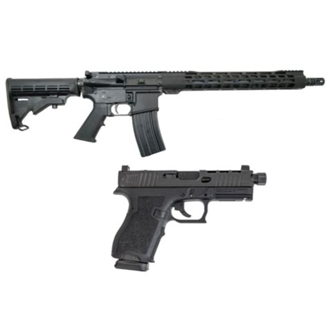 Psa 16 Mid 5 56 Nato 1 7 Nitride M Lok Classic Rifle And Psa Dagger Compact Swr Rmr 9mm Pistol