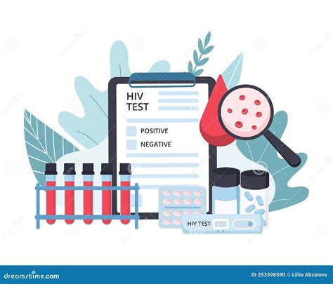 Hiv Test Concept Hiv Aids World Day Disease Awareness Concept Stock Vector Illustration Of