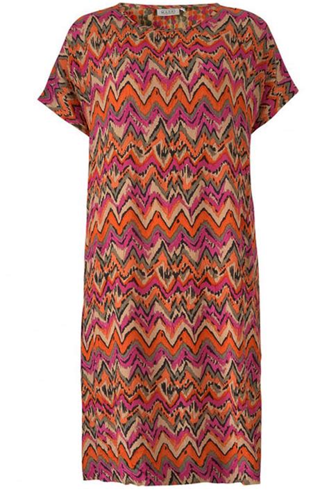 Masai Clothing Natale Zig Zag Print Dress Dresses From Shirt Sleeves Uk