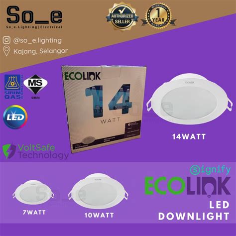 Ecolink Led Downlight 7w 10w 14w Recessed Downlight Round Shopee