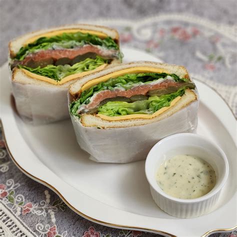 훈제 연어 샌드위치 만들기 크림치즈소스 만들기