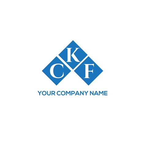 Diseño De Letras Ckf Diseño De Logotipo De Letras Ckf Sobre Fondo Blanco Concepto De Logotipo