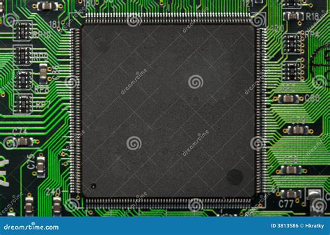 Electronics CPU Stock Photo Image Of Etching Close