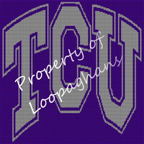 Texas Christian Horned Frogs Crochet Pattern Afghan Graph Loopaghans