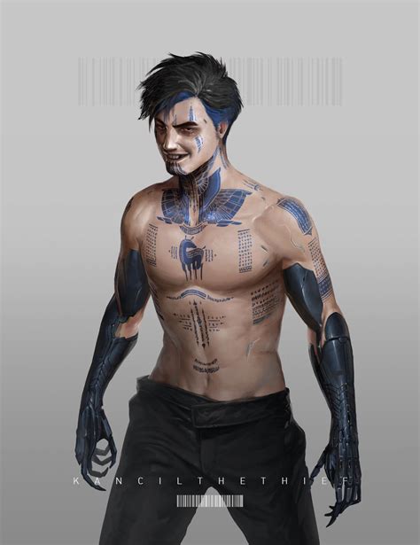 Cyberpunk Character Art Male Cyberpunk Male Sci Fi Character Art