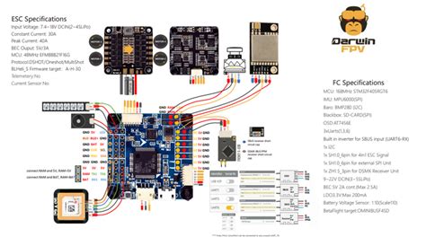 Darwinfpv Betaflight F4 V3s Flight Control Built In Image Filtering Os